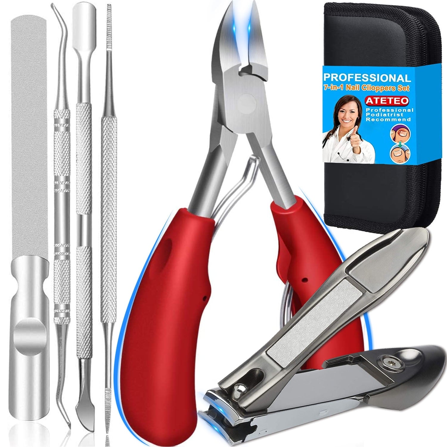 Nail Clippers Sets, Podiatrist Professional Heavy Duty Toenail Clipper ...